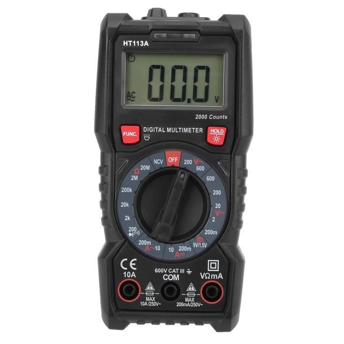 HURRISE Outil électrique HT113A multimètre numérique portable ...