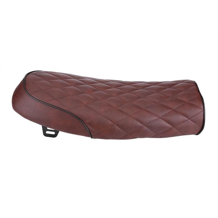 Mxzzand Siège de moto Coussin de selle plat en cuir PU pour moto ...