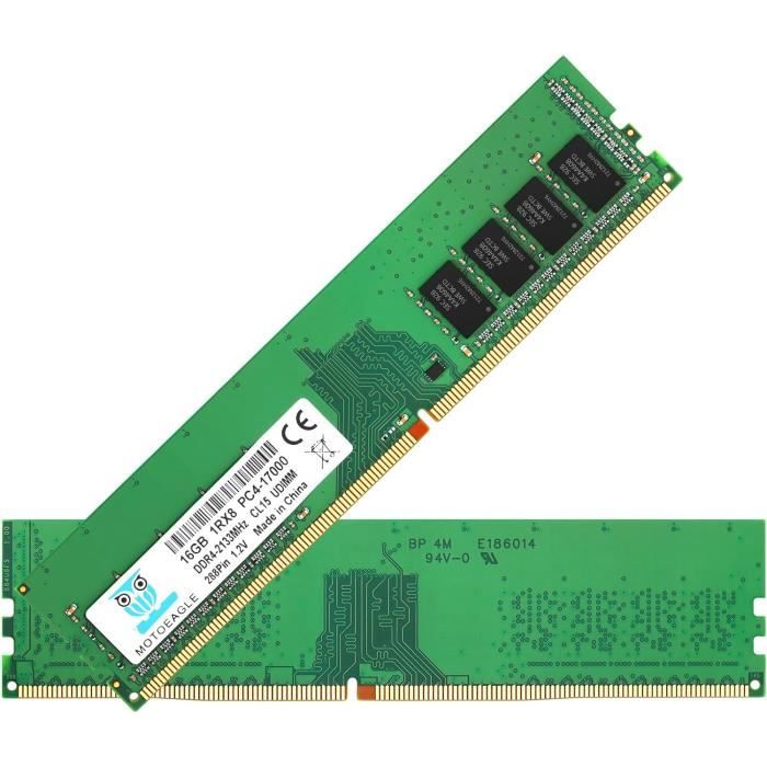 Mémoire Ram Ddr4 2133 Mhz Udimm Pc4-17000(Pc4-2133P)Cl15 Dimm 1Rx8 Non ...