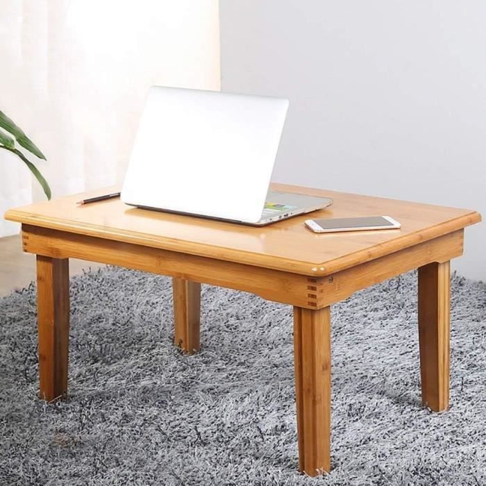 Table Basse En Bois En Bambou Table Basse Pliante, Ordinateur Portable ...