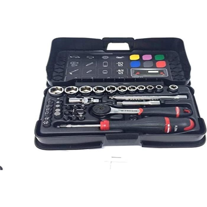 R.161-6P6 Coffret De Cliquet Plus Douilles 6 Pans, Multicolore, 1-4", Set De 37 Pièces[L7500 ...