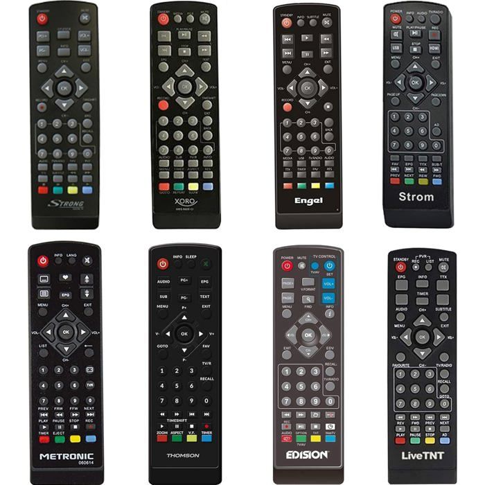 Télécommande universelle 5en1 compatible pour décodeurs TNT Strong ...