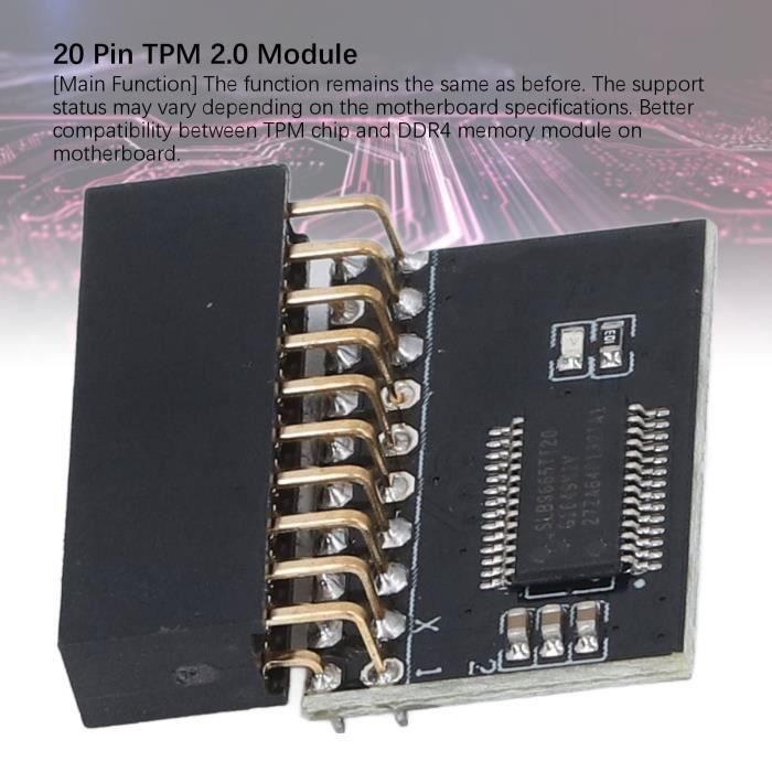 Module TPM 2.0 SURENHAP - Interface LPC 20 broches - Sécurité améliorée - Remplacement facile ...