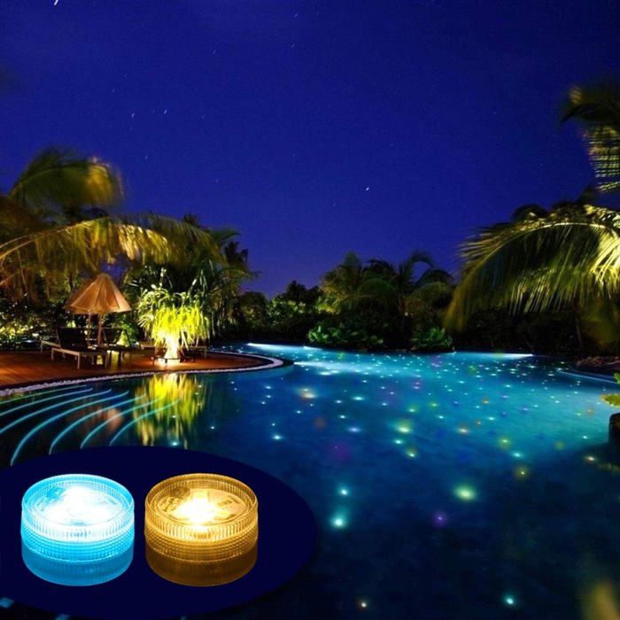 10 Pcs Mini Lumières Led Submersible, Lampe Sous-Marines Étanche Rgb ...