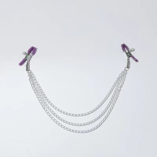 Pinces à mamelon pour femme, avec Clips en chaîne, stimulateur, Flirt ...
