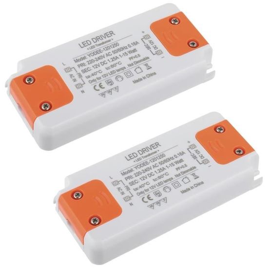 12V 15W Led Transformateur Led Driver Led Convertisseur Pour Lampes Led ...