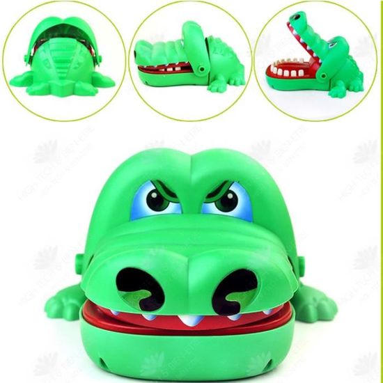 Jeu du crocodile dentiste - HTBE® - Jouet en plastique ABS - Sécuritaire - Écologique - Vert ...
