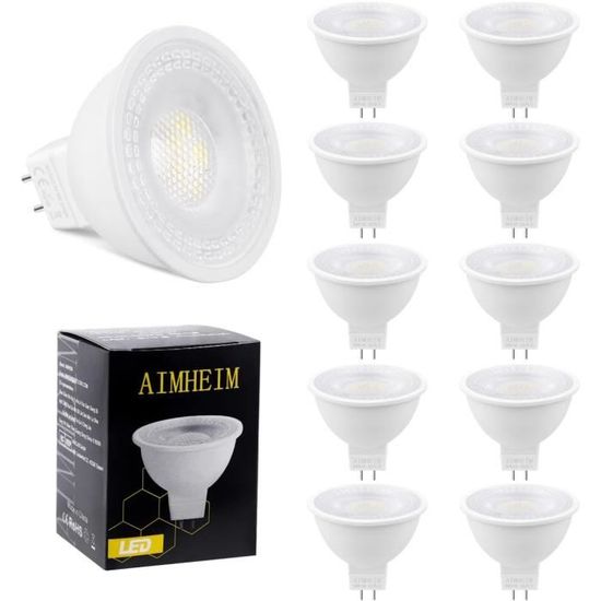 Ampoules Gu5.3 Led 12 V Led Spot Mr16 Blanc Froid 6000K 5W Équivalent À Halogènes 50 W,Ampoules ...