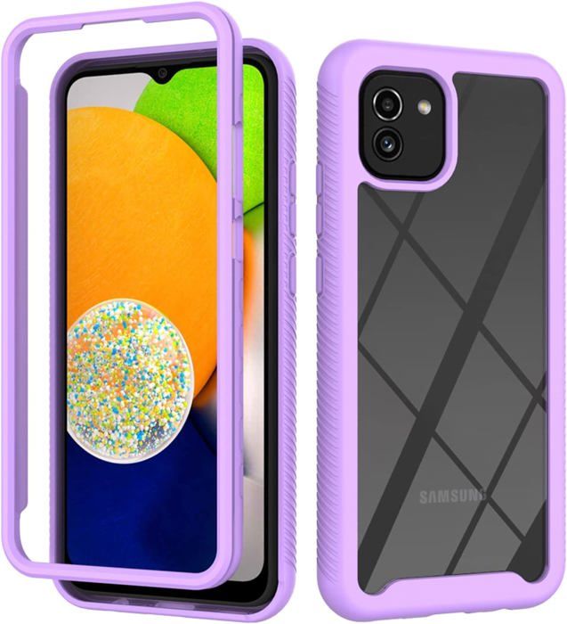 Coque Samsung Galaxy A03 Antichoc Transparente 2 en 1, étui Silicone ...