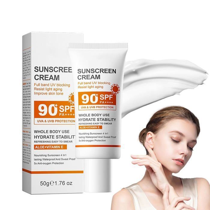 Sun Cream Face SPF 90 Moisturising Face Sun Cream With SPF 90 Oil-Free ...