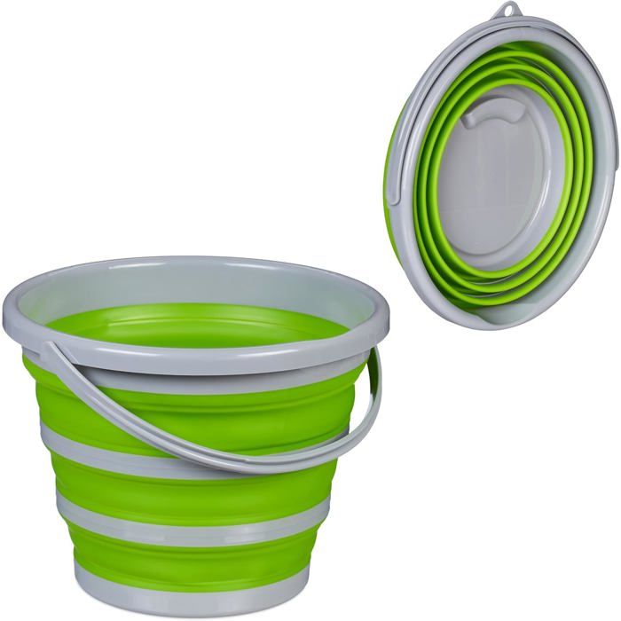 Seau Pliable, 10 litres, Bec verseur, Anse, récipient rétractable pour ...