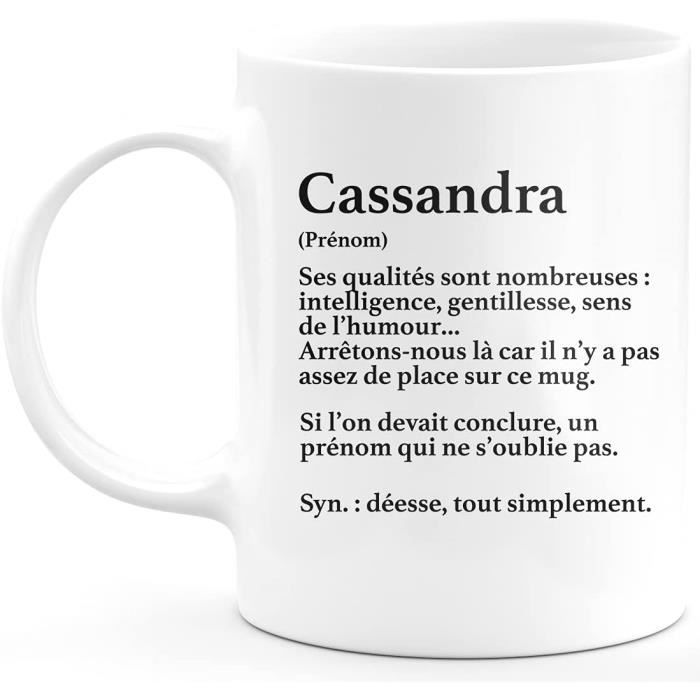 Mug Cadeau Cassandra - définition Cassandra - Cadeau prénom ...
