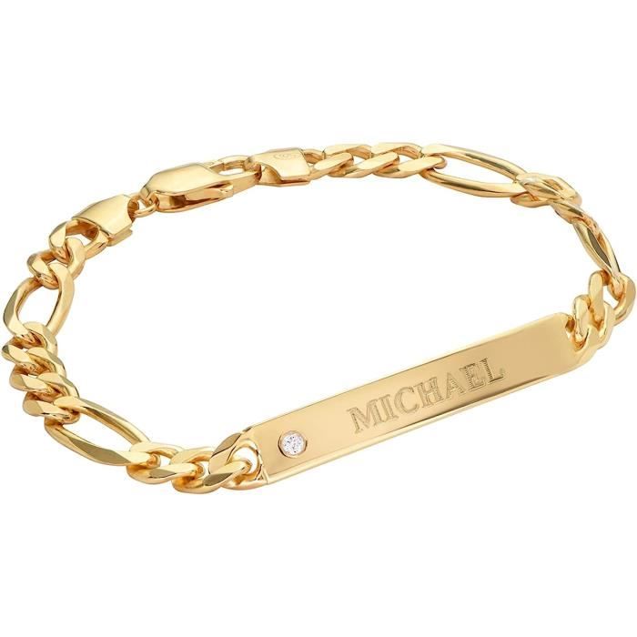 Myka Bracelet Homme Personnalisée En Argent 925 Ou Plaqué Or ...