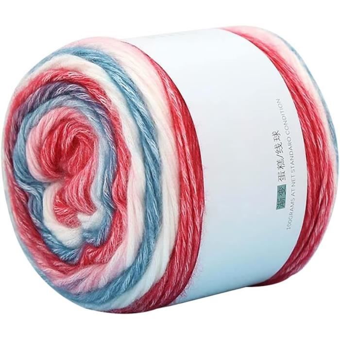 Fil À Tricoter, Fil À Crocheter Multicolore Dégradé Arc-En-Ciel Coton Fil De Coton Doux Et Chaud ...