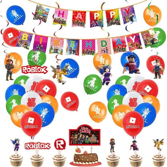 Deco Anniversaire Roblox Anniversaire Décorations Roblox Ballons ...