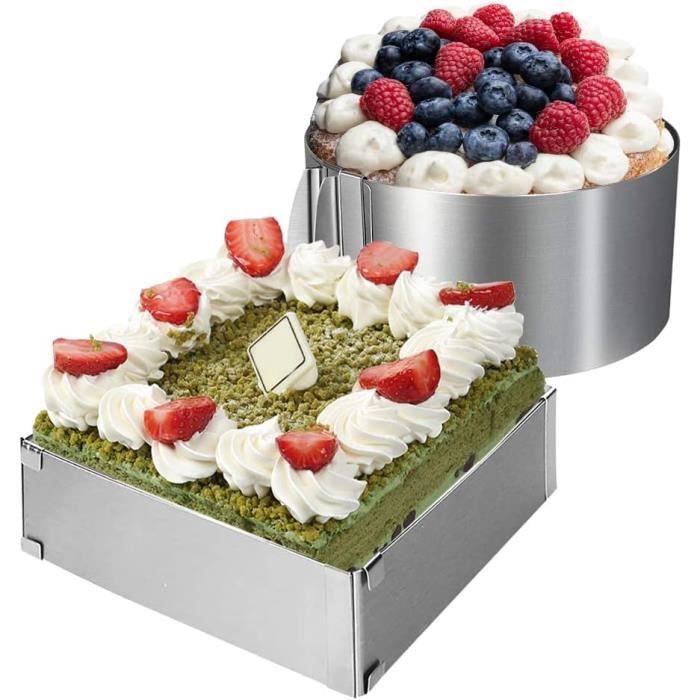 Cercle À Pâtisserie Réglable, Cadre Patisserie Rectangulaire, 2Pcs ...