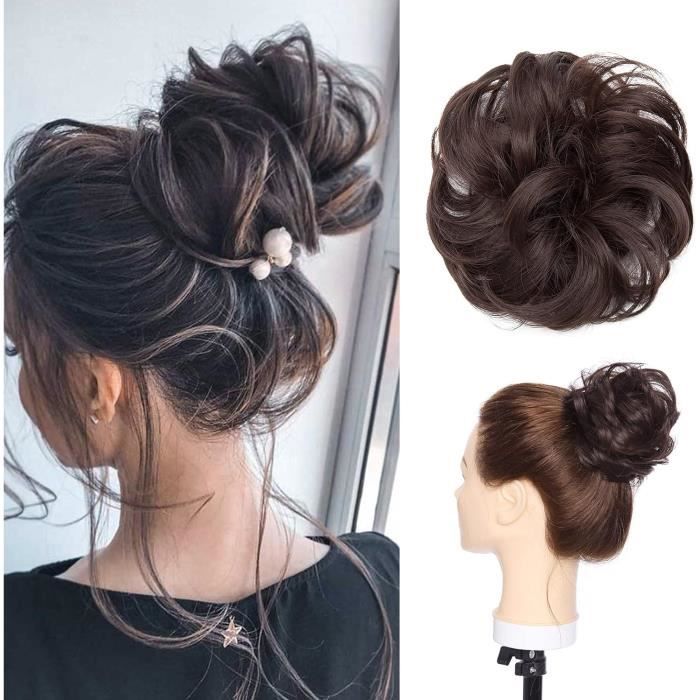 Postiche Chignon Postiche Queue De Cheval Ondulé Synthétique Faux ...