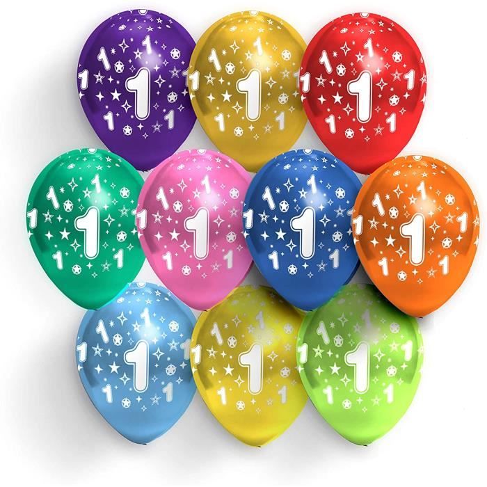 Ballons Chiffre 1 - Anniversaire Ballons 1 - 10 pièces - Ballons pour ...