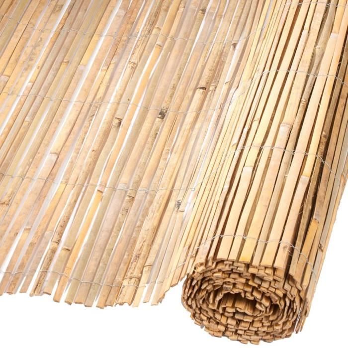 92458&MEUBLE FR* Luxe Nature Paravent de jardin Bambou 1,5x5 m - Poids ...
