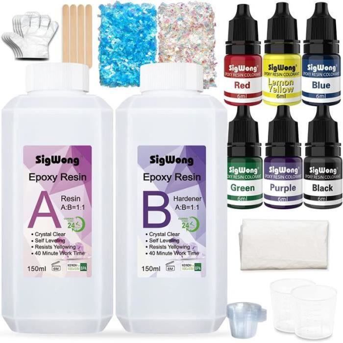 Résine Époxy Transparente 300ml Kit - 1: 1 Ratio Revêtement en résine ...