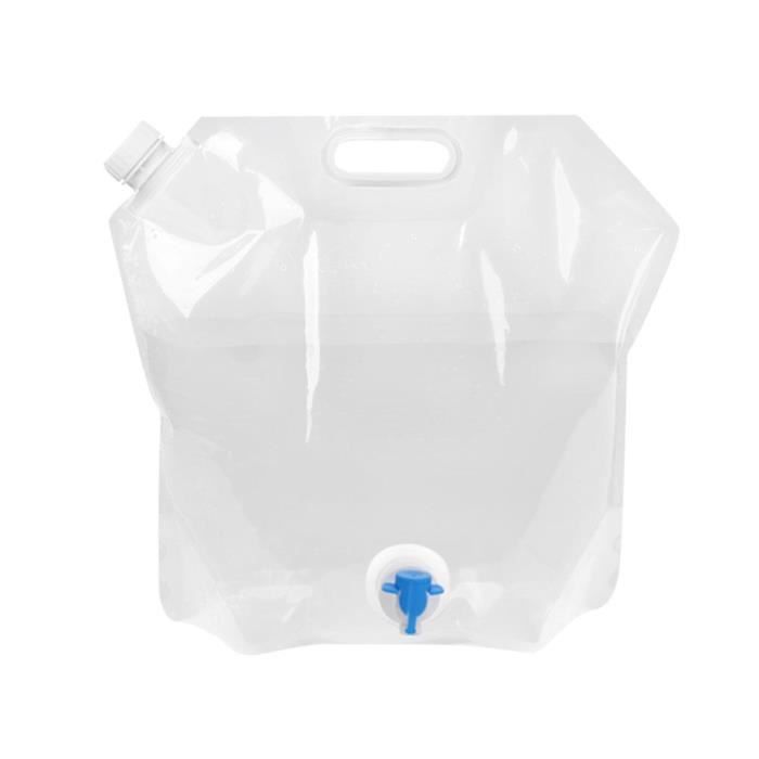 Sac d'eau pliable - Type 5L - Blanc - Capacité 5L - Idéal pour camping et pique-nique - Cdiscount