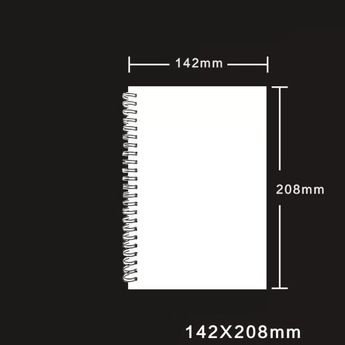 Feuillet mobile,Carnet de notes A5 en spirale pour bureau,école d ...
