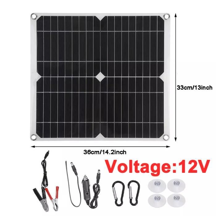 Panneau solaire Portable 200W 12V DC USB charge rapide d39urgence avec contrôleur 10 60A pour ...
