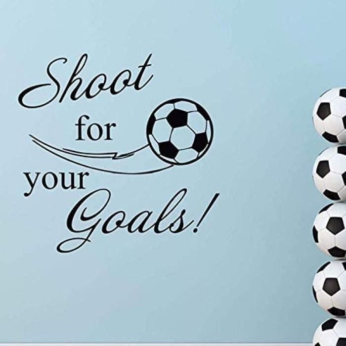 Shoot For Your Goals Sticker Mural Amovible Vinyle Sport Sticker Ballon ...