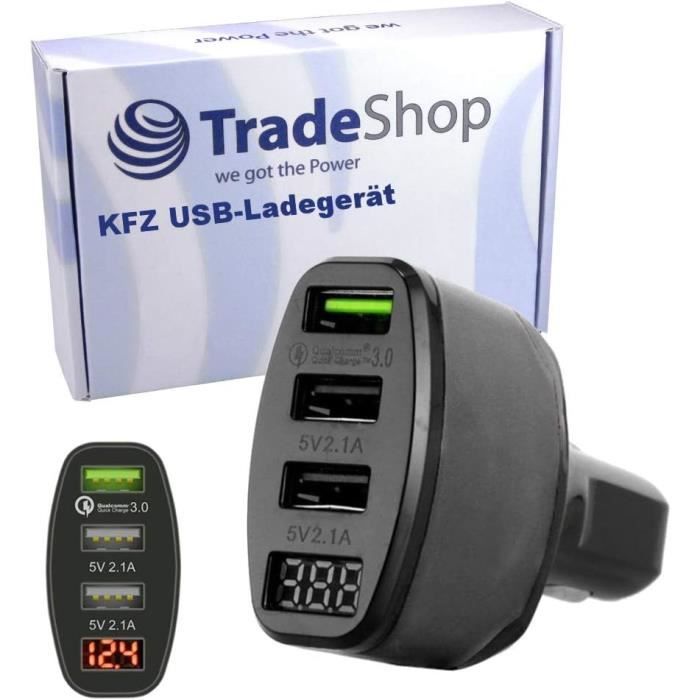Chargeur De Voiture Usb À 3 Compartiments 4,2 A Avec Fonction De Charge Rapide Pour Samsung ...