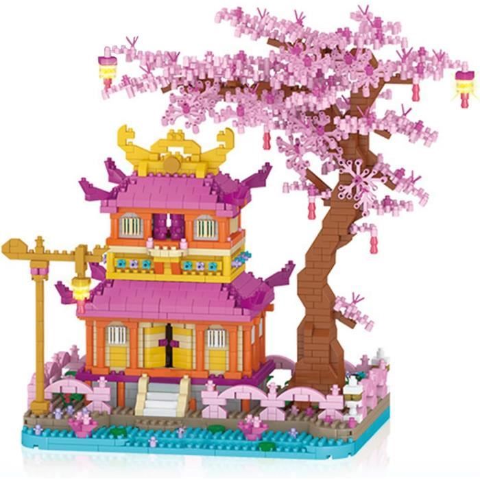 Sakura Tree Temple Building Blocks Set De Blocs De Construction, Jouet ...