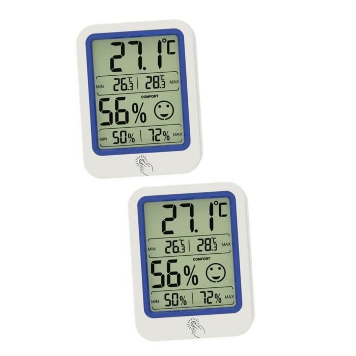 2 Pièces Thermomètre Hygrothermographe Lcd Numérique Humidimètre Salle ...