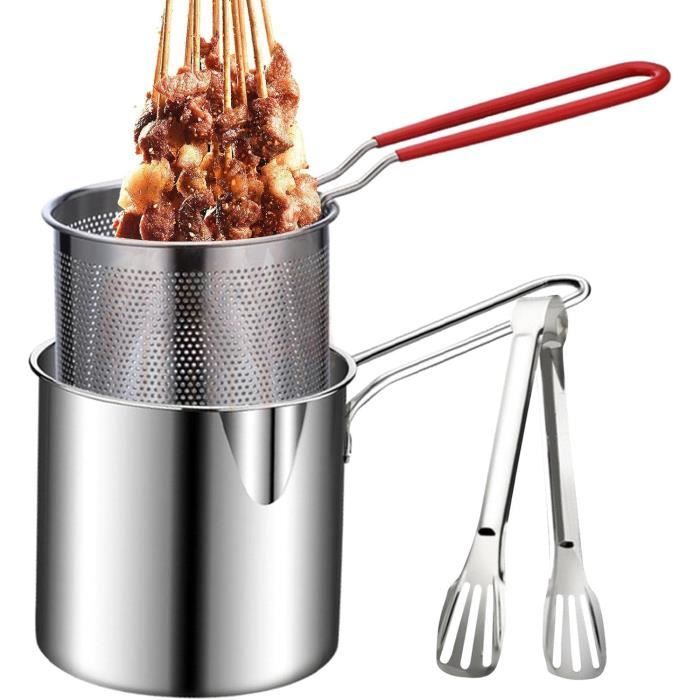 Petite friteuse Tempura, Mini friteuse en Acier Inoxydable avec Panier ...