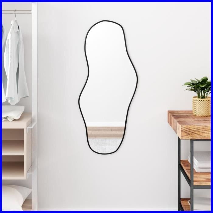 Miroir mural - DRFEIFY - AB348267 - Noir - 90x40 cm - Verre et PVC ...