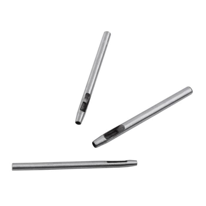 Lot de 10 poinçons creux en acier rond outil trou perforateur creuse ...