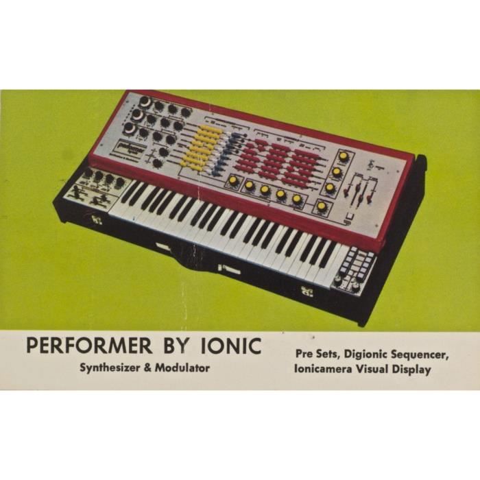 Poster Affiche Vintage Synth Performer By Ionic Synthetizer Analog Pub ...