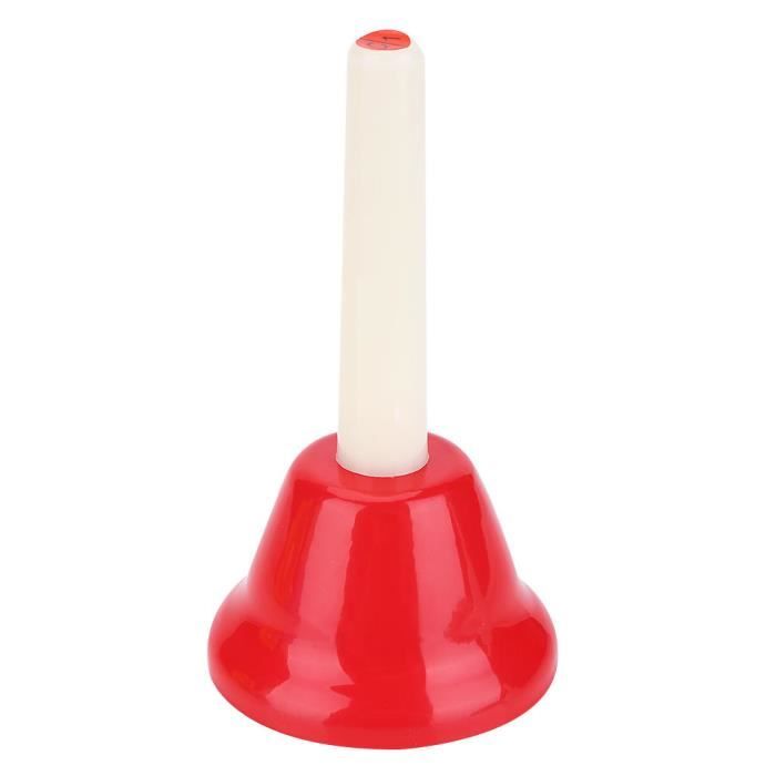 Hililand Cloches à main Cloche à main en métal coloré à 8 notes, jeu d ...