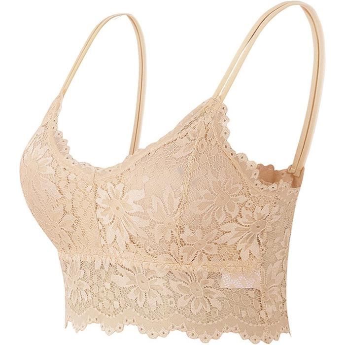 Soutien-gorge - Femme - Dentelle Push Up - Beige - Sans Armature - Confortable Beige - Cdiscount ...