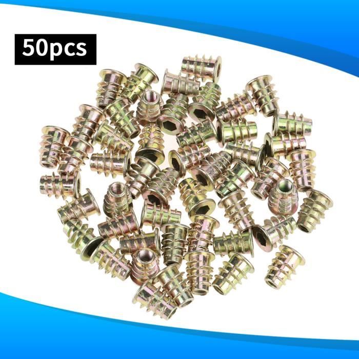 Omabeta Écrou hexagonal de tête d'entraînement 50Pcs M5*13mm Filetage d ...