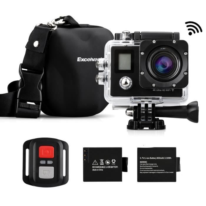 Excelvan Action Caméra Sport DV Sony 179 4K 2,0 po Double Écran Grand ...