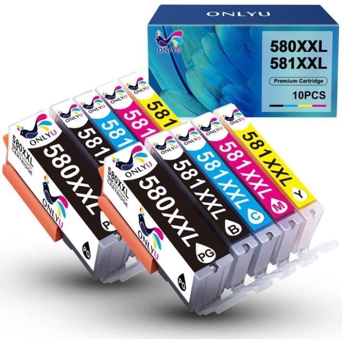 Pgi-580Xxl Cli-581Xxl Encre Compatible Pour Cartouche Canon 581 Xxl ...