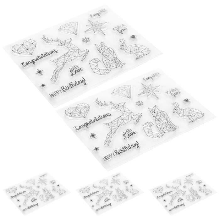 Light-tampon transparent bricolage 5 pièces tampon transparent en ...