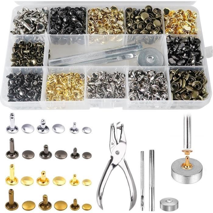 180 Pièces Bouton Pression Metal, Pression Metal Couture, Boutons ...