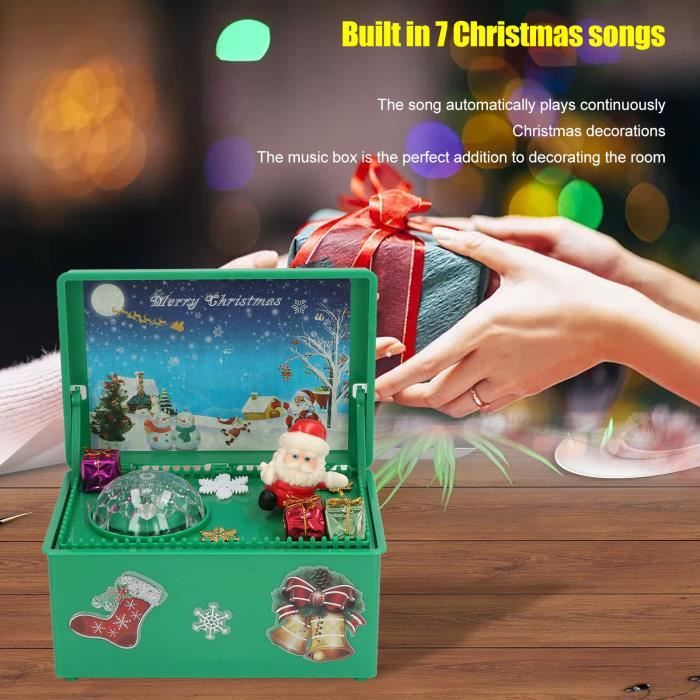 Boîte à musique de Noël - SURENHAP - Levage électrique - 7 chansons de ...