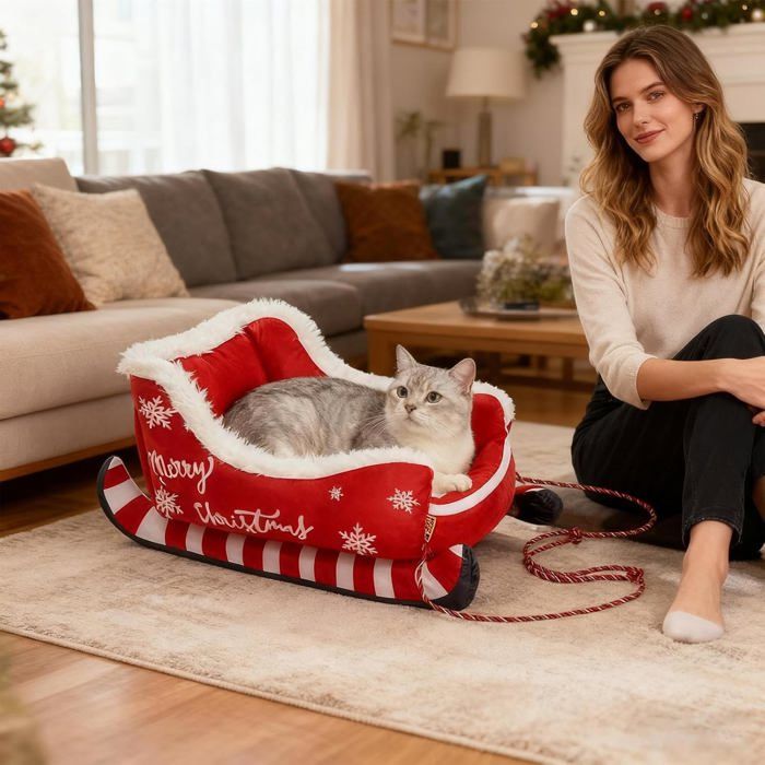 Lit de Noël pour Chat,Matelas Chaud avec Base Non Dérapante - Lit pour ...