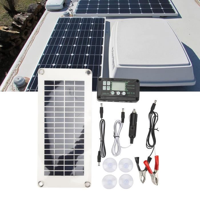 Kit De Panneaux Solaires Pour Camping-Car, Panneau De Chargeur De Batterie En Polysilicium Pet ...