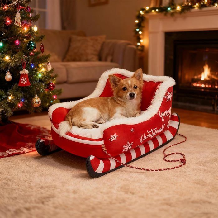 Lit de Noël pour Chat,Matelas Chaud avec Base Non Dérapante - Lit pour ...
