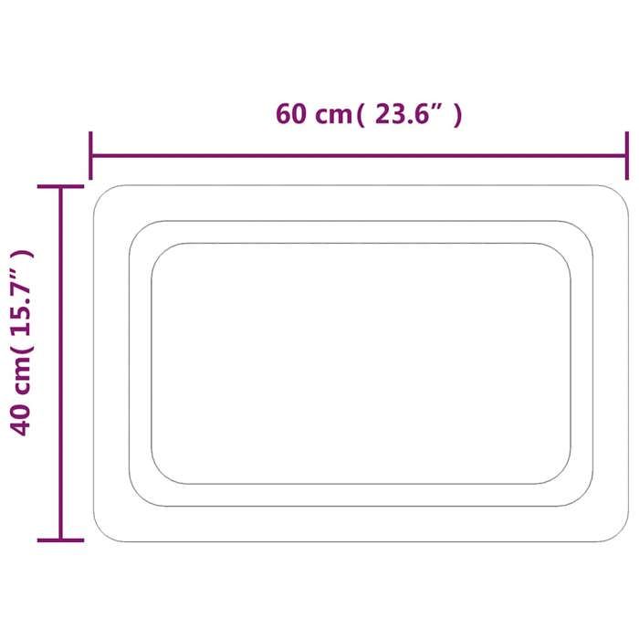 Moderne Miroir de salle de bain à LED 60x40 cm, Miroir Décoration ...
