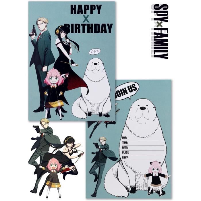 Anime Spy X Family Cartes D'Invitation Anya Loid Forger Fournitures ...