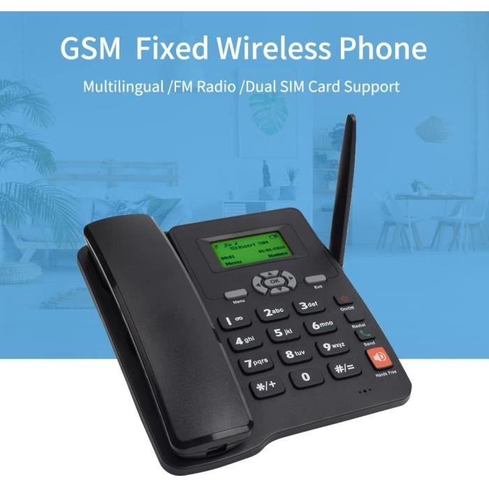 Ehskzjh Téléphone,Téléphone Sans Fil Support Téléphonique De Bureau Gsm ...