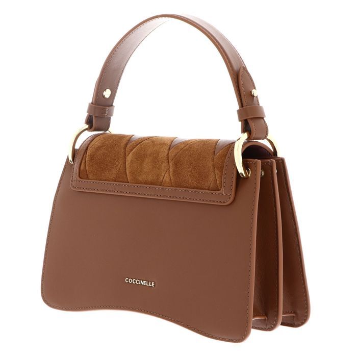 COCCINELLE Sac à épaule bandoulière brun clair en cuir pour femme - C ...